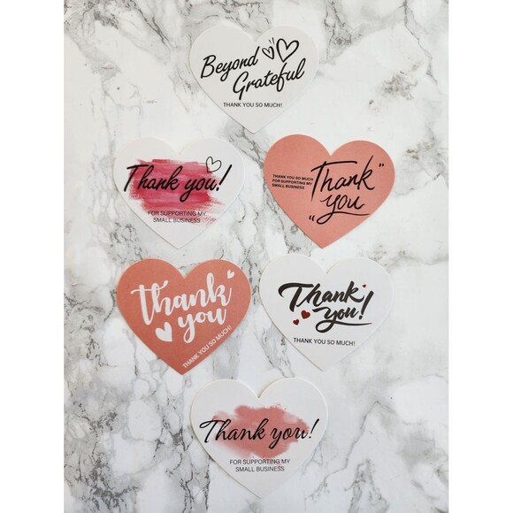 Unbranded | Office | 6 Assorted Heartshaped Thank You Cards | Poshmark